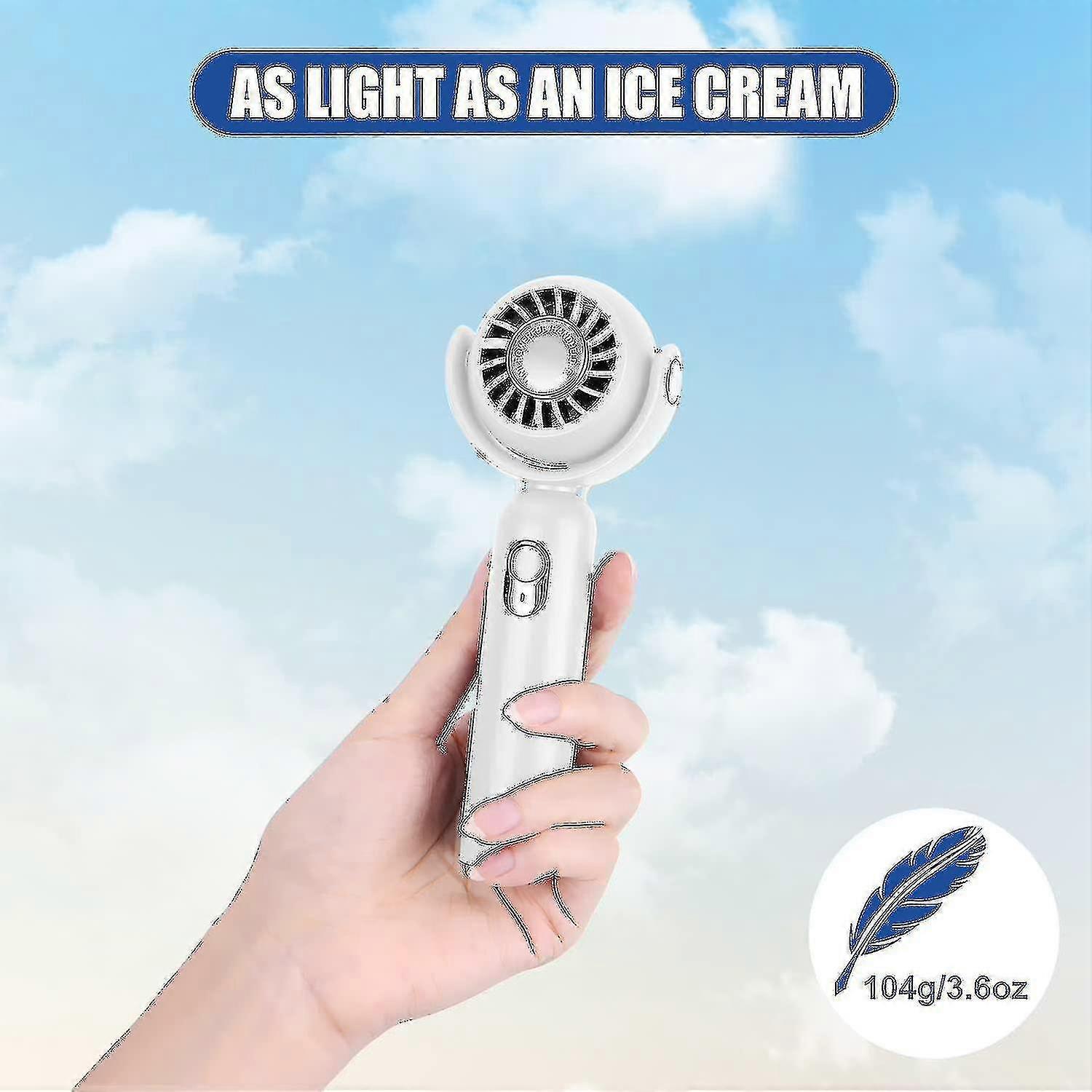 Mini Portable Fan, Handheld Fan Strong Winds 3 Speeds, Desk Fan With ...