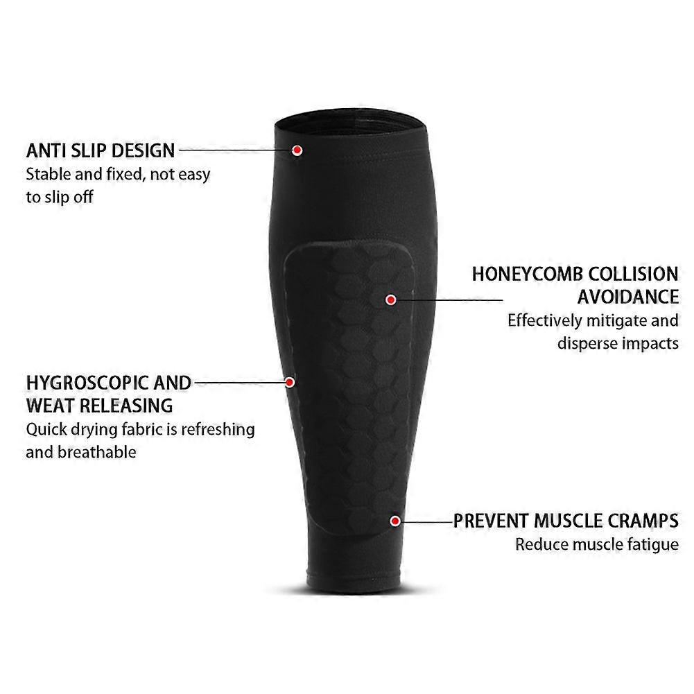 Ski Shin Guards Adults Calf Compression Sleeve Pad Pro Sports Training ...