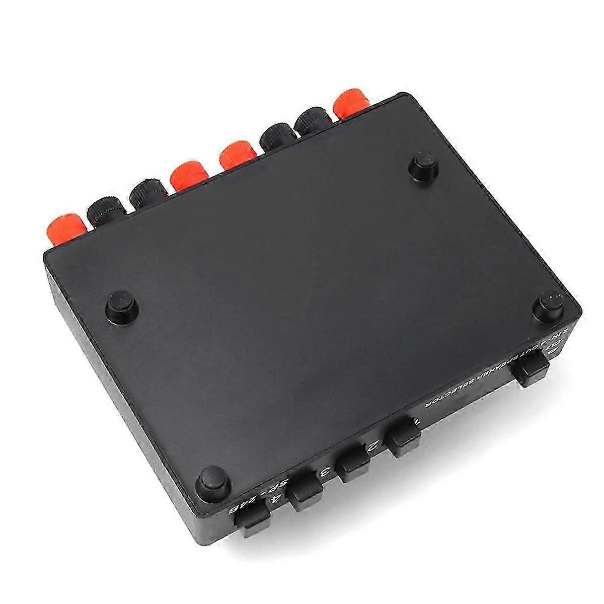 Mini 2-in-4-out Stereo Audio Selector Amplifier Switcher Box Speaker ...