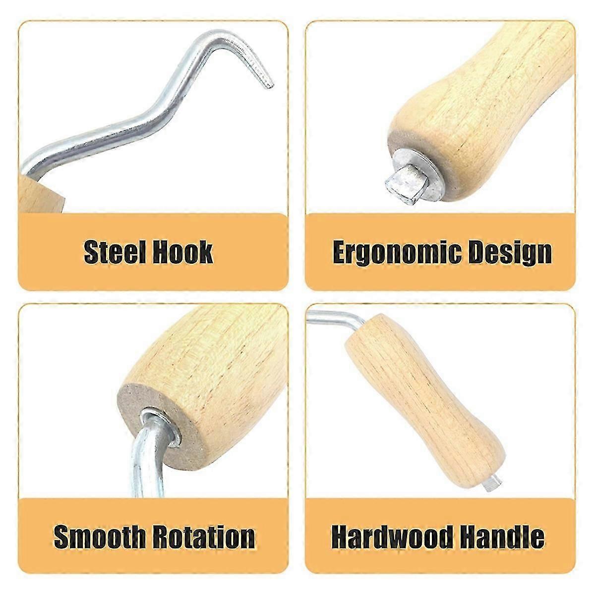 Rebar Twister with Wooden Handle Concrete Iron Wire Tie Twister Tool ...