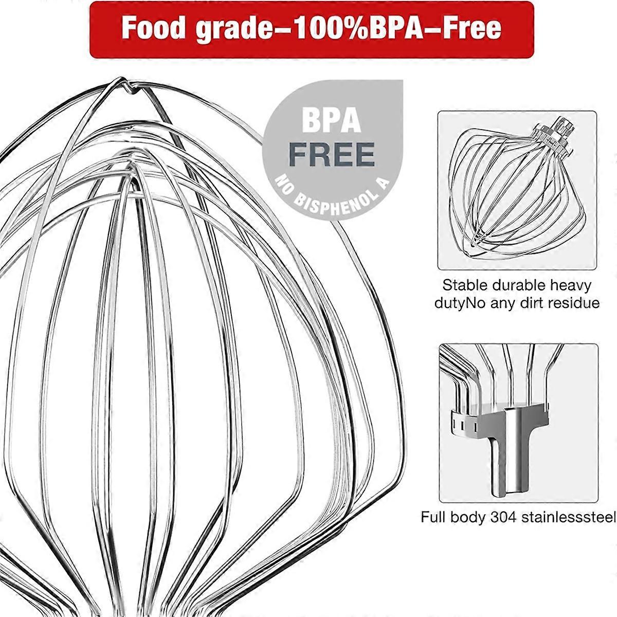 KN211WW Stainless Steel 11-Wire Whip Attachment for Kitchenaid Bowl ...