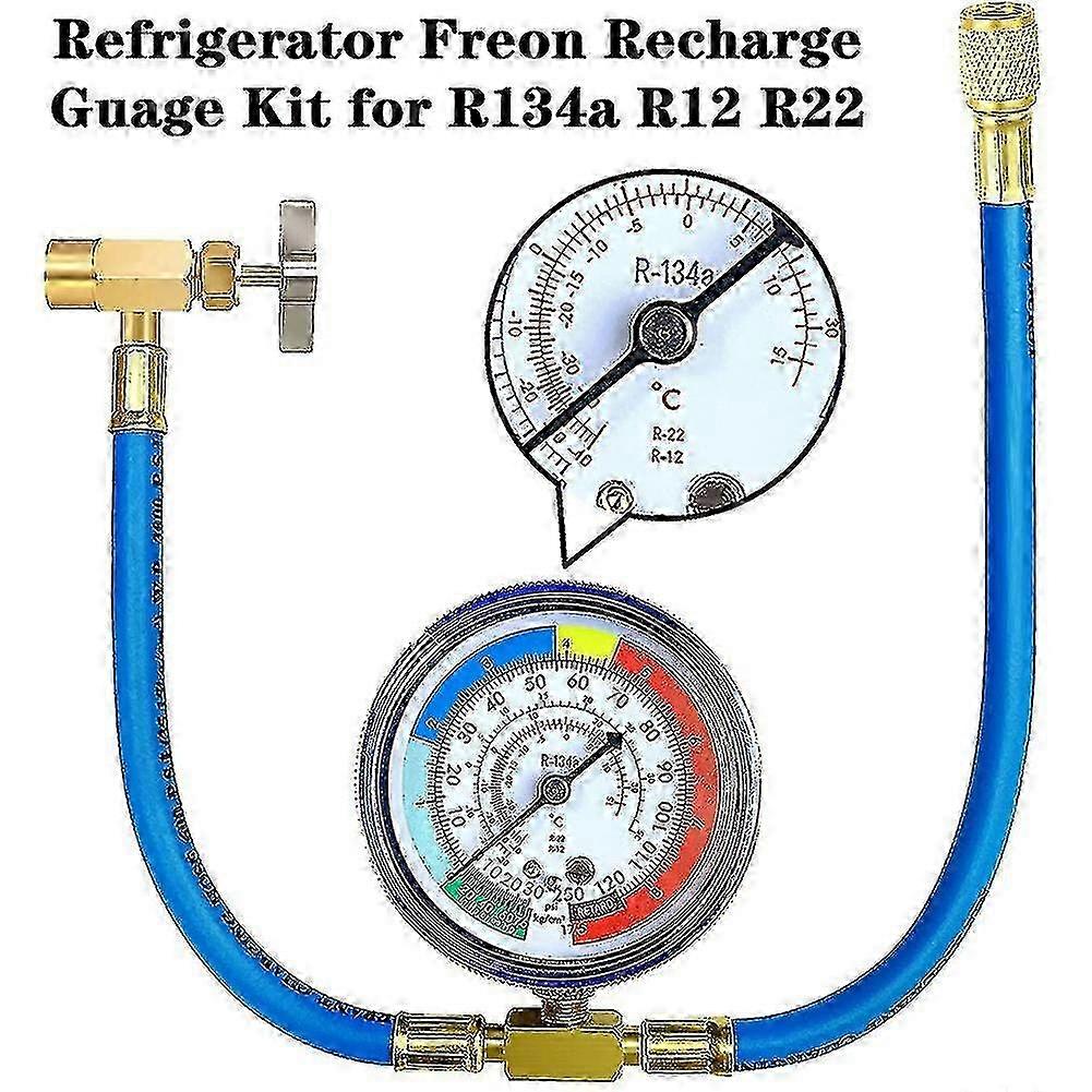 R134a Freon Charging Kit with Pressure Gauge and Valve | Fruugo UK