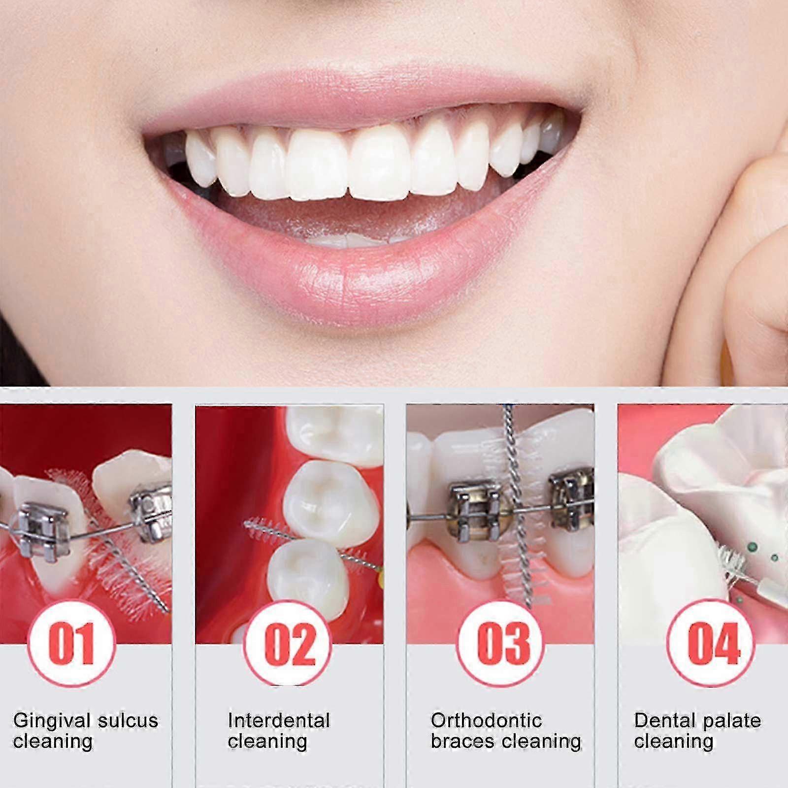 Dental Brush Bamboo Interdental Brushes Cleaning Orthodontic Brushs ...