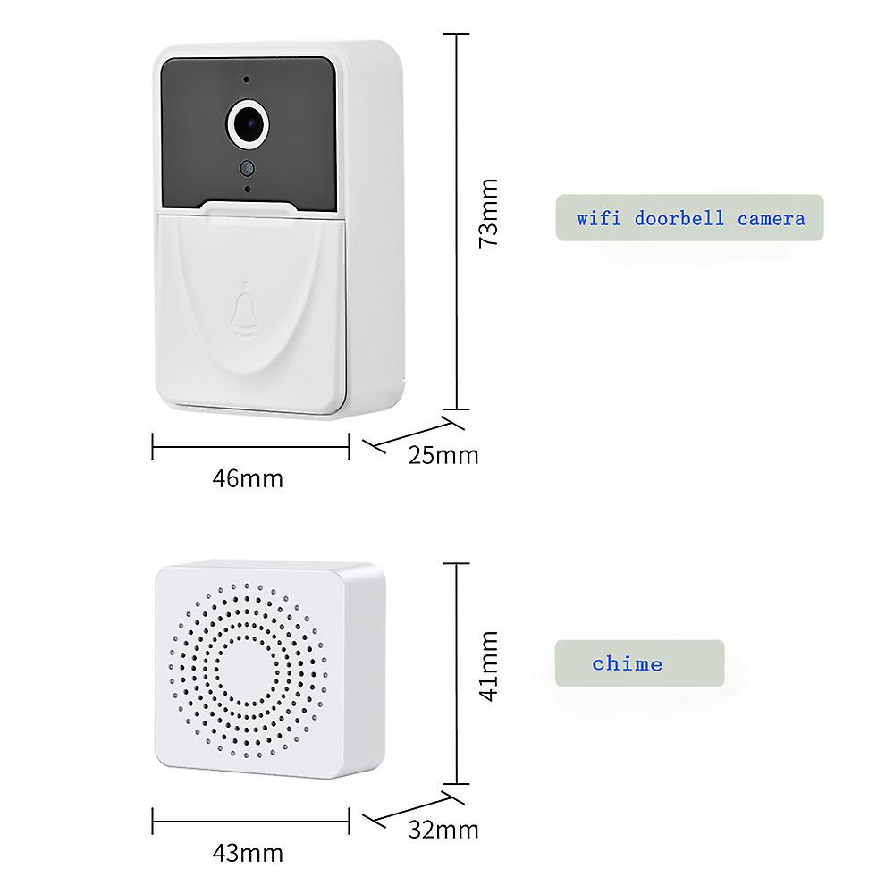 Smart Video Doorbell Wireless Hd Camera Pir Motion Detection Ir Alarm ...