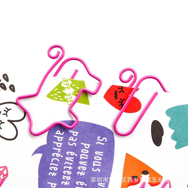 Pink Paper Clips Cute Animal Pig Shaped Bookmark Clips Page Marker For ...
