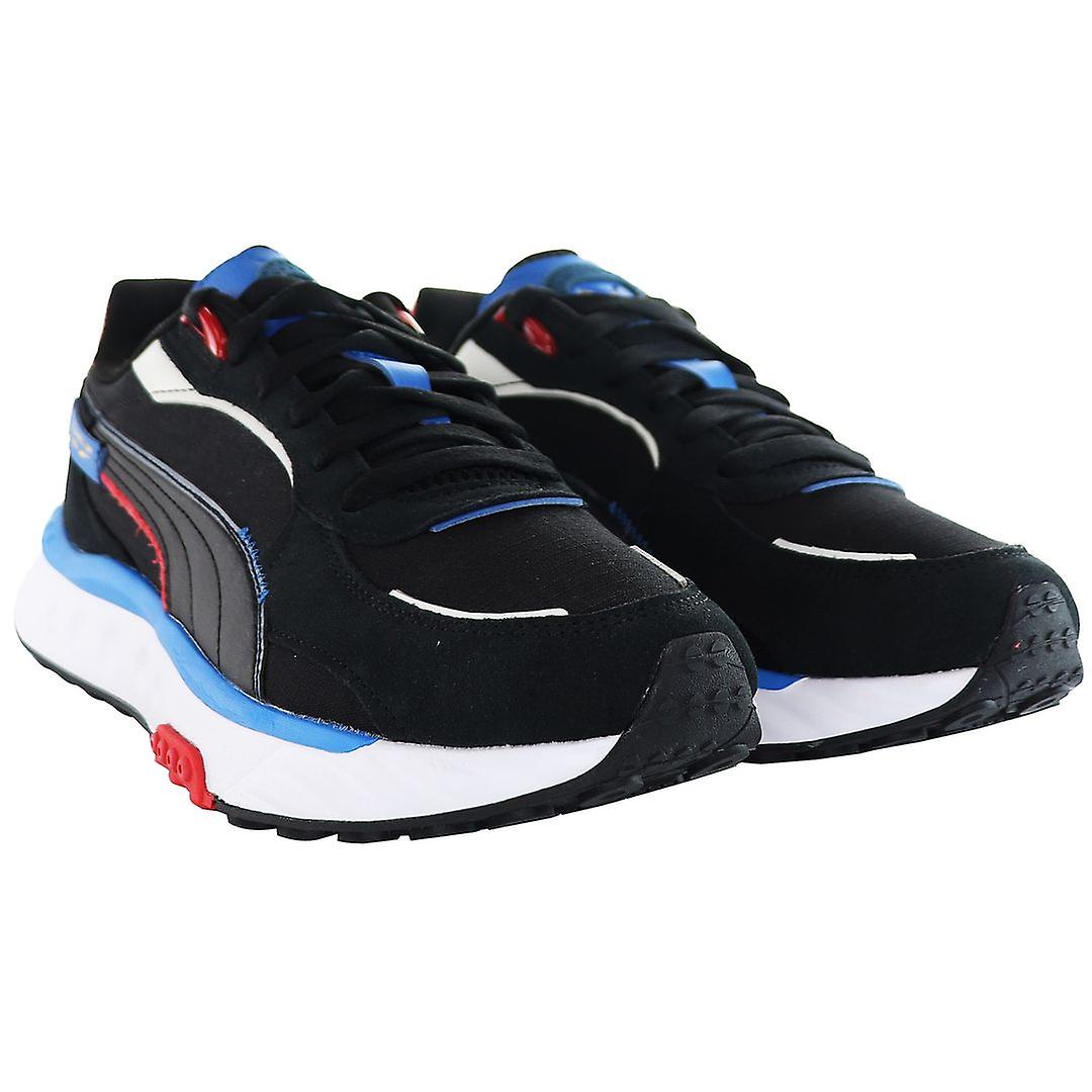 Puma Wild Rider Displaced Lace-Up Black Synthetic Mens Trainers 384622 ...