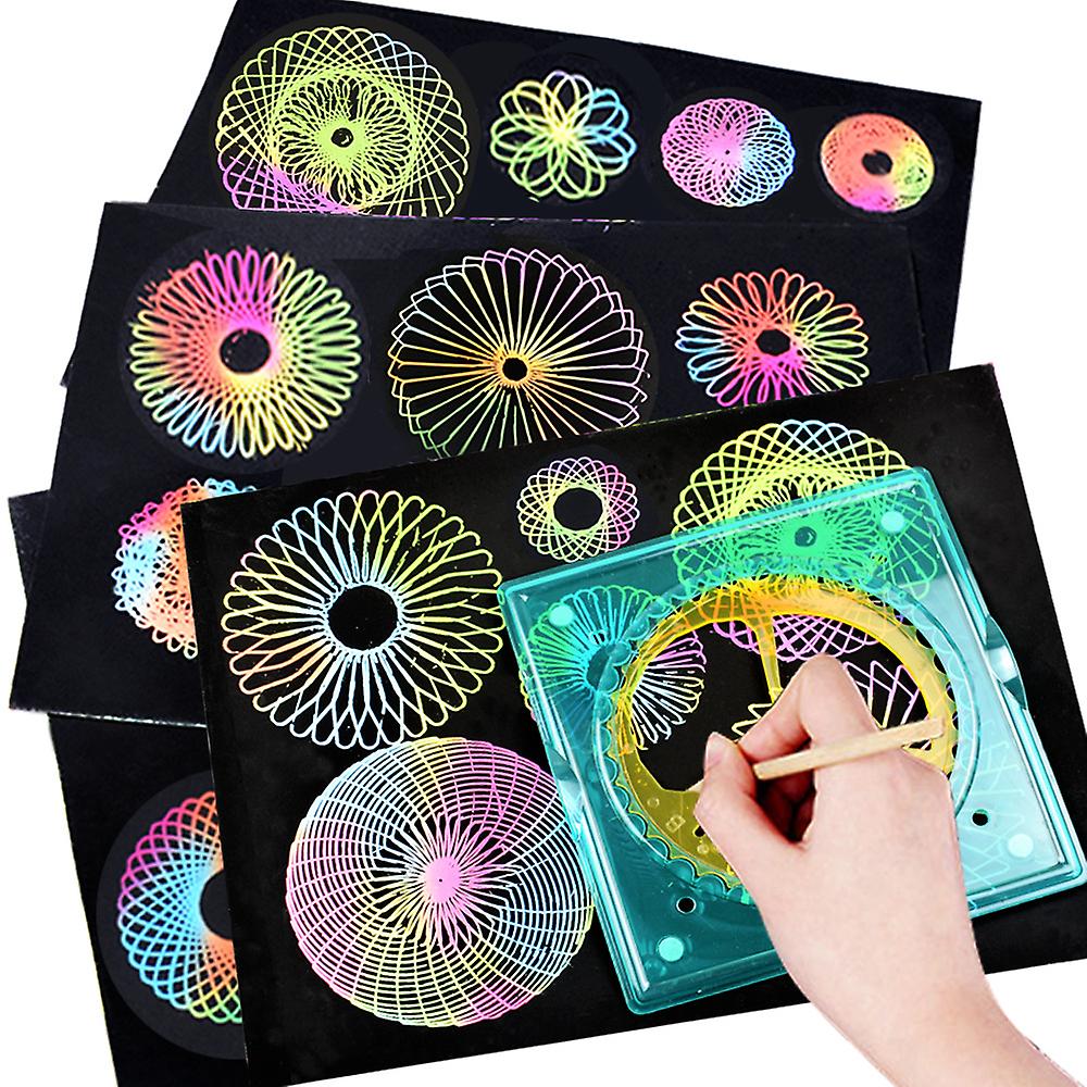 38pcs Spirograph Drawing Toys Ruler Set Interlocking Gears Amp; Wheels ...