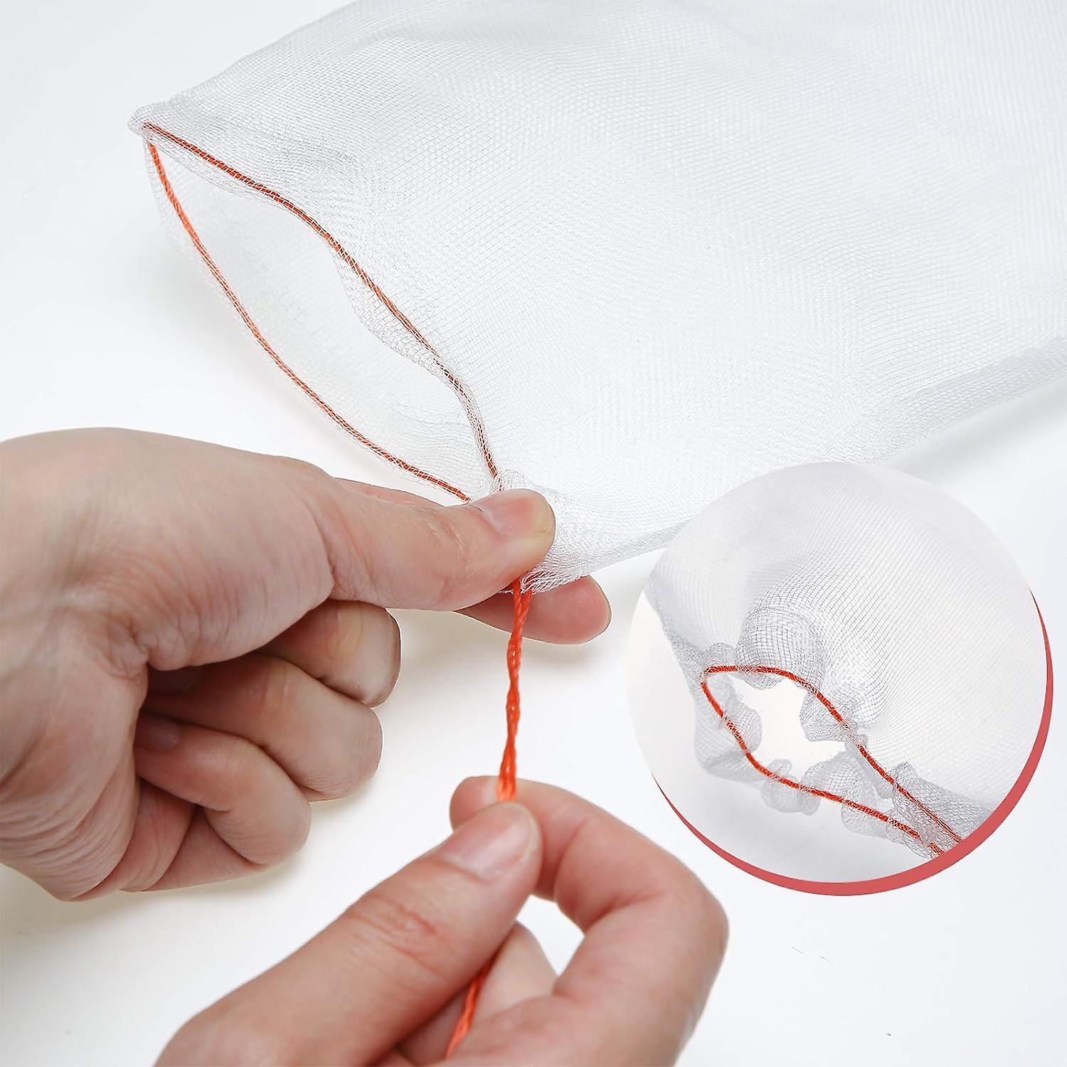 20 Pieces Fruit Protection Netting Garden Drawstring Nylon Mesh Barrier ...