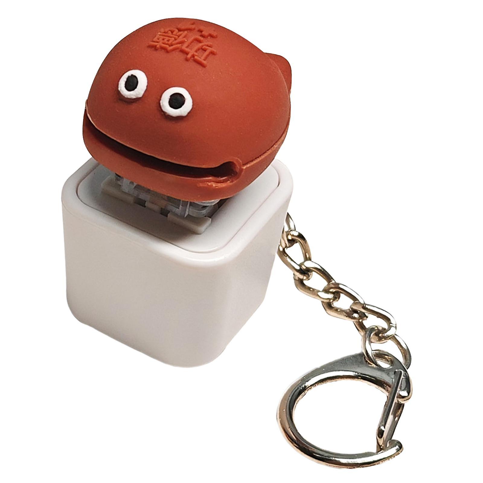 Wooden Fish Keychain Keyfob Hanging Buttons Finger Toy Creative Pendant ...