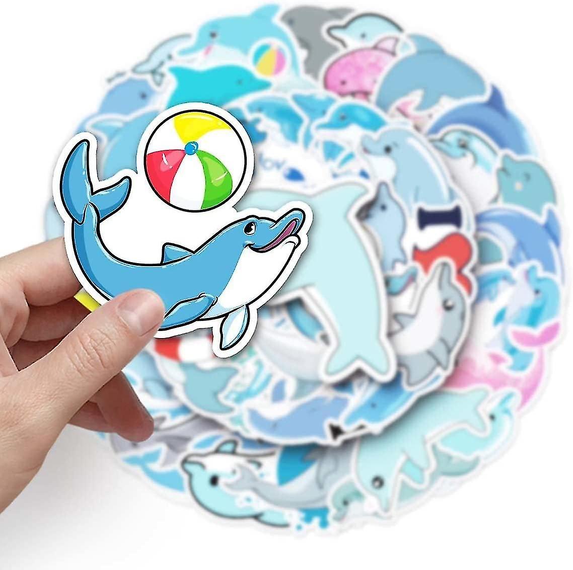 Dolphin Stickers 50 Cute Dolphin Stickers Waterproof Vinyl Stickers ...