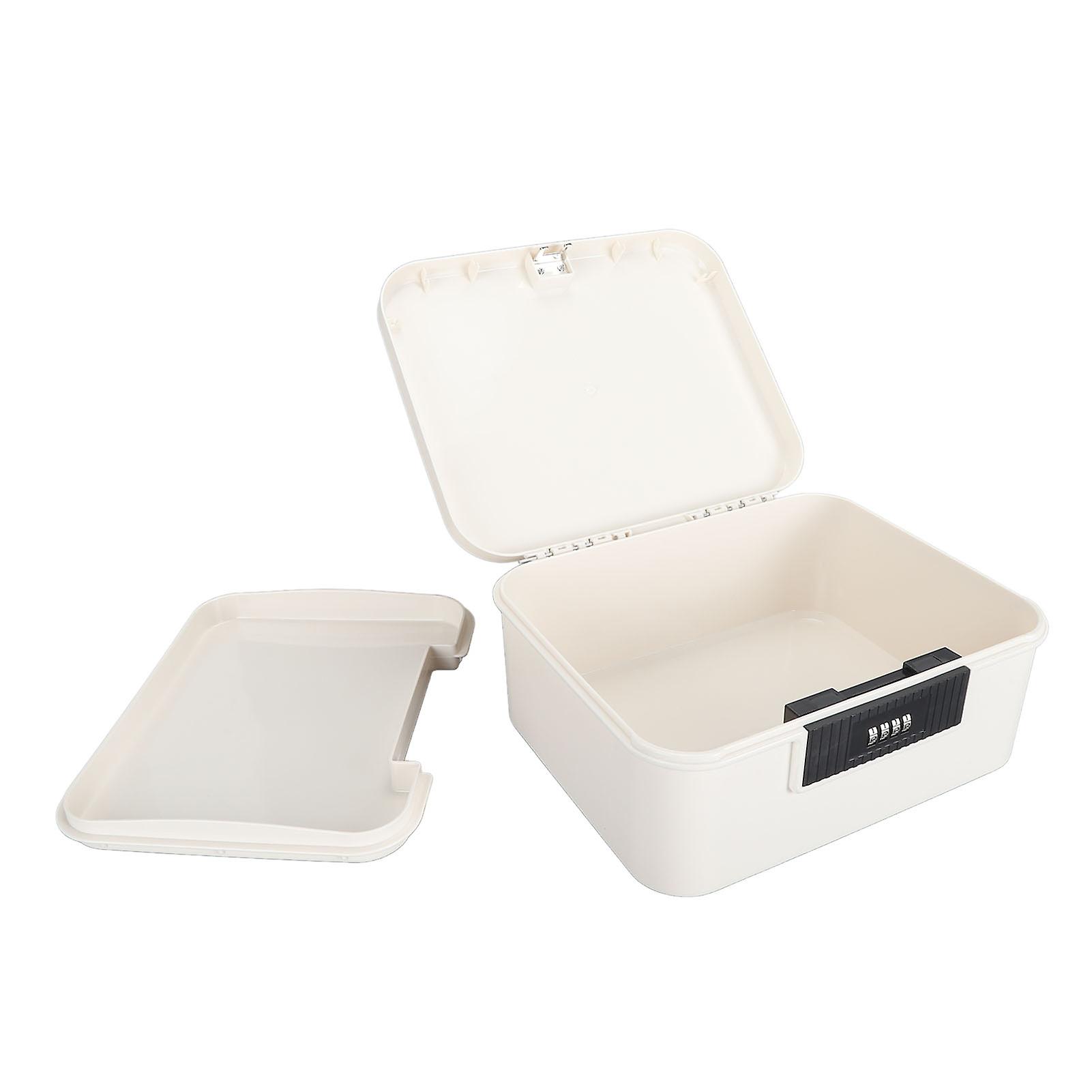 9L Capacity Lockable Storage Trunk for Files Document Organizer Double ...