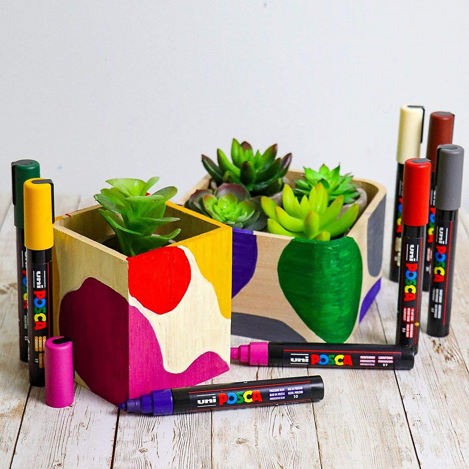 Uni POSCA Assorted Paint Marker Case Set, 24pc | Fruugo UK