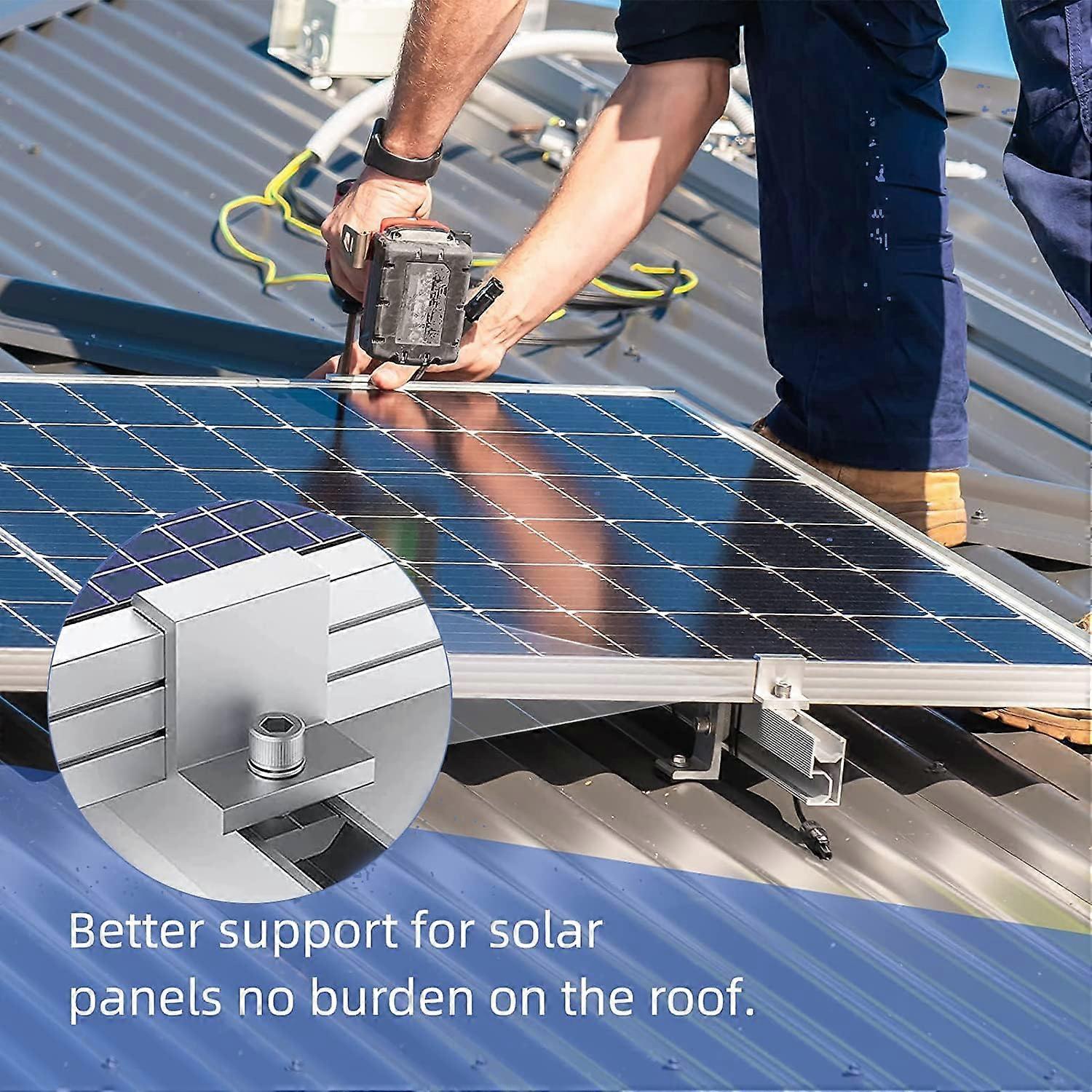 12 Pack 30mm Solar Panel Mounting Clamps, Aluminum Solar Panel Bracket ...