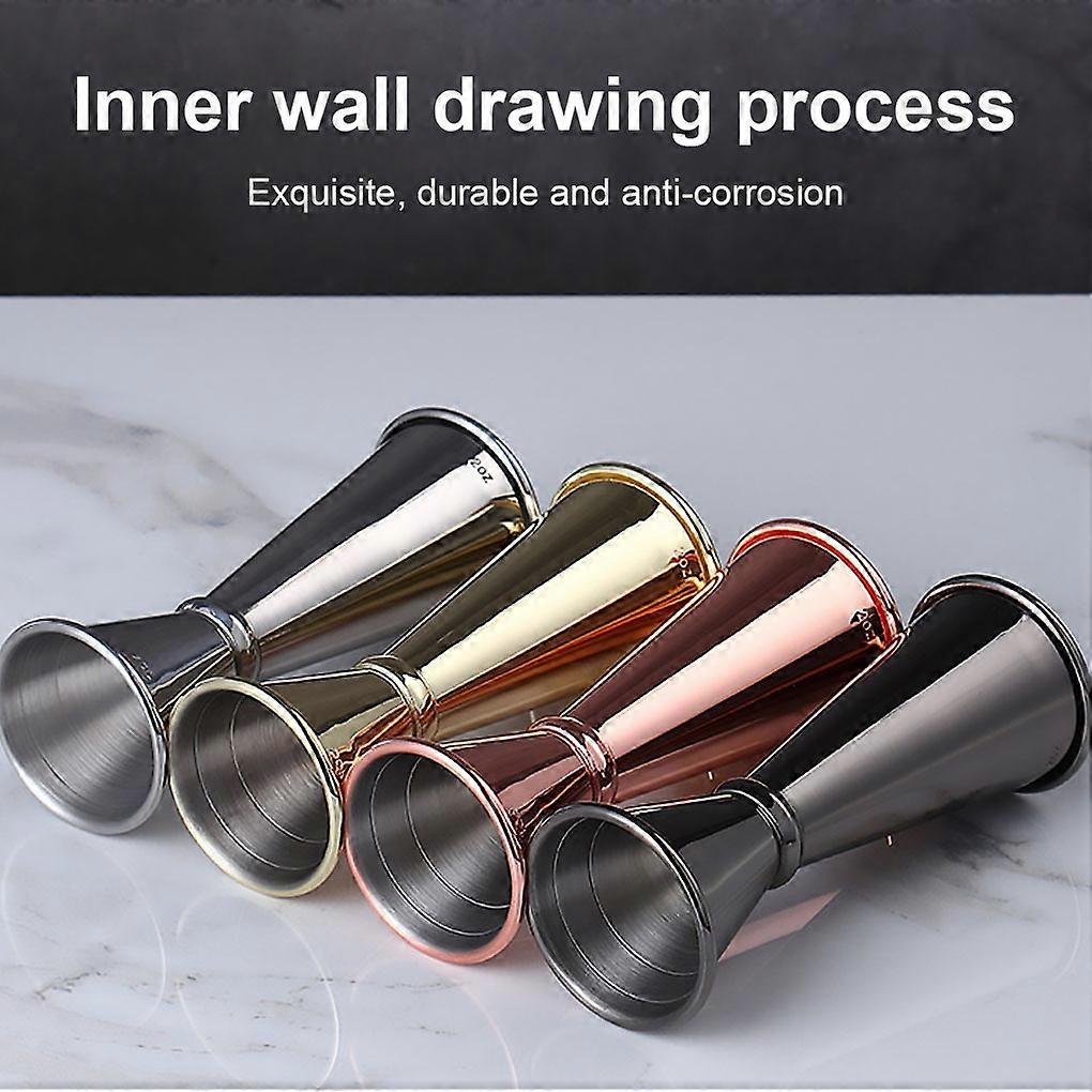 Stainless Steel Double Cocktail Shaker With Measuring Jigger - Copper ...