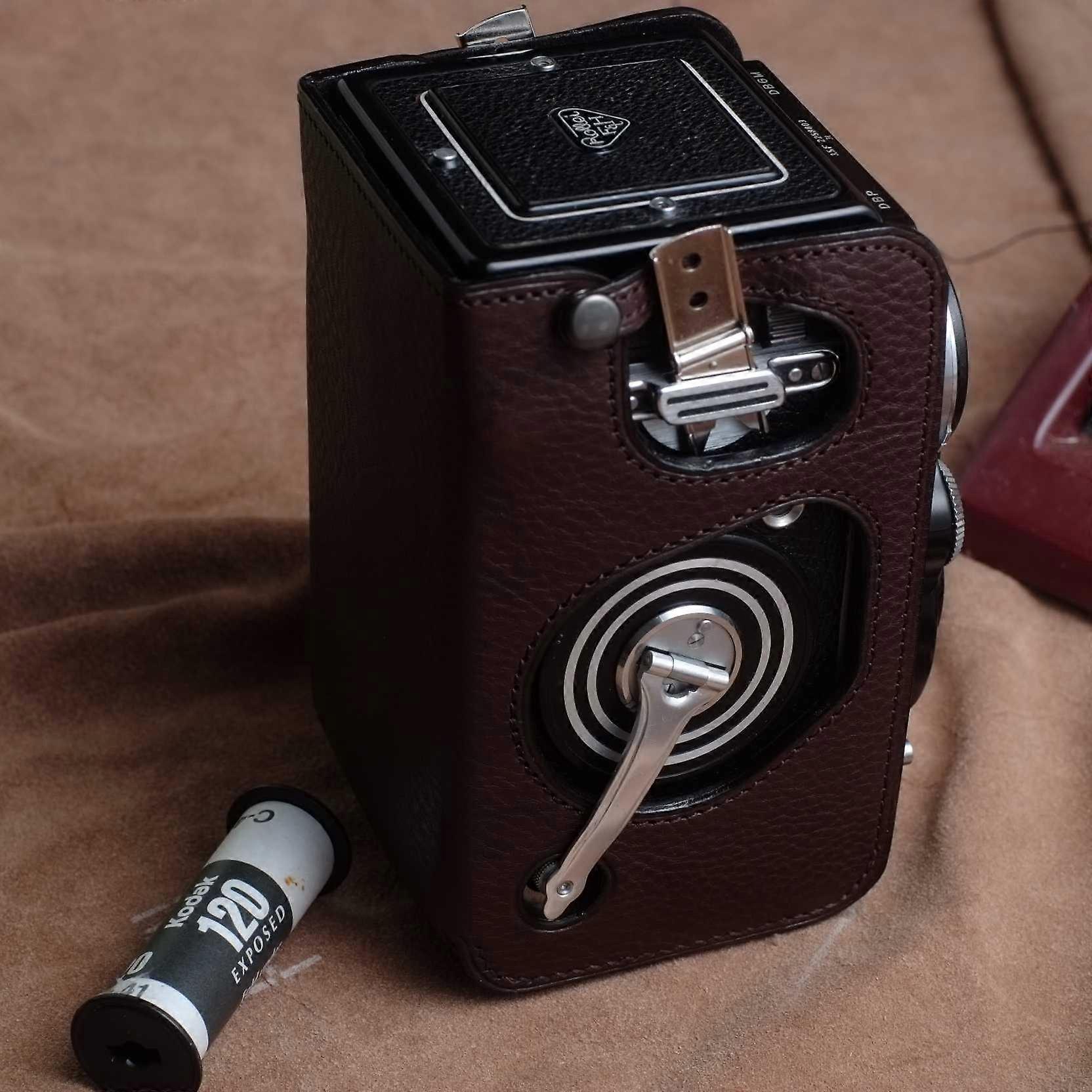 Handwork Photo Camera For Leather Cowhide Bag Body Box Case For Rollei ...