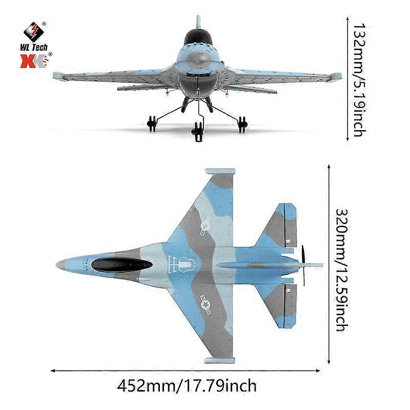 WLtoys XK A290 RC Plane 2.4G 3Ch Remote Control F16 3D/6G System ...