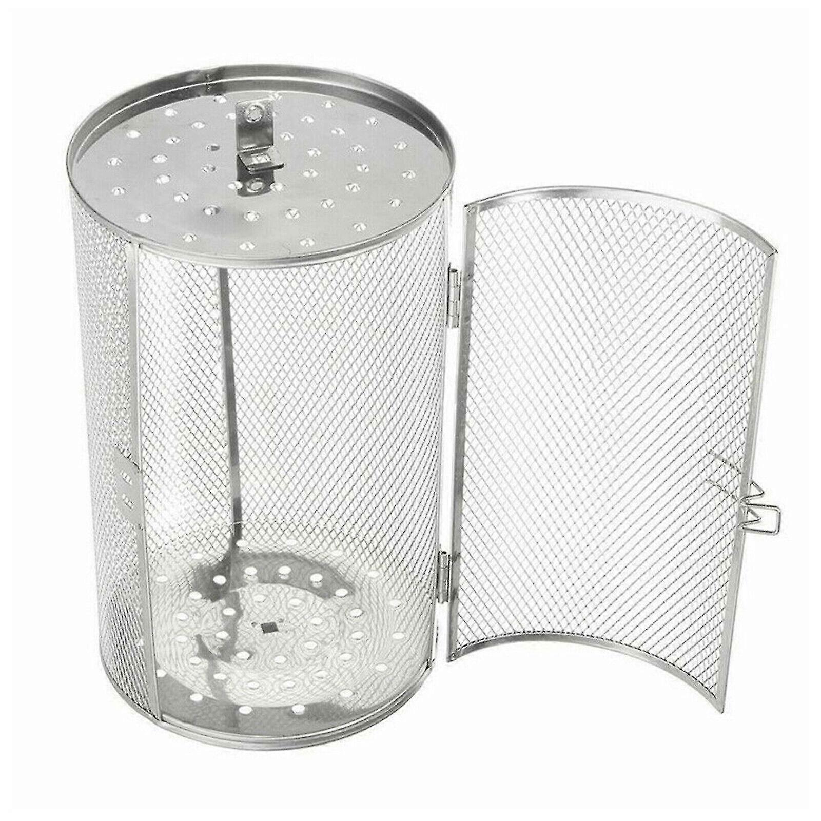 Stainless Steel Rotary Grill Basket Bbq Spit Rotisserie Rotary Oven ...