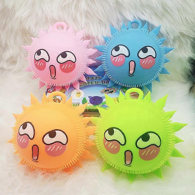Glowing Squeezy Stress Relief Sensory Toys Fidget Flashing Puffer Ball ...