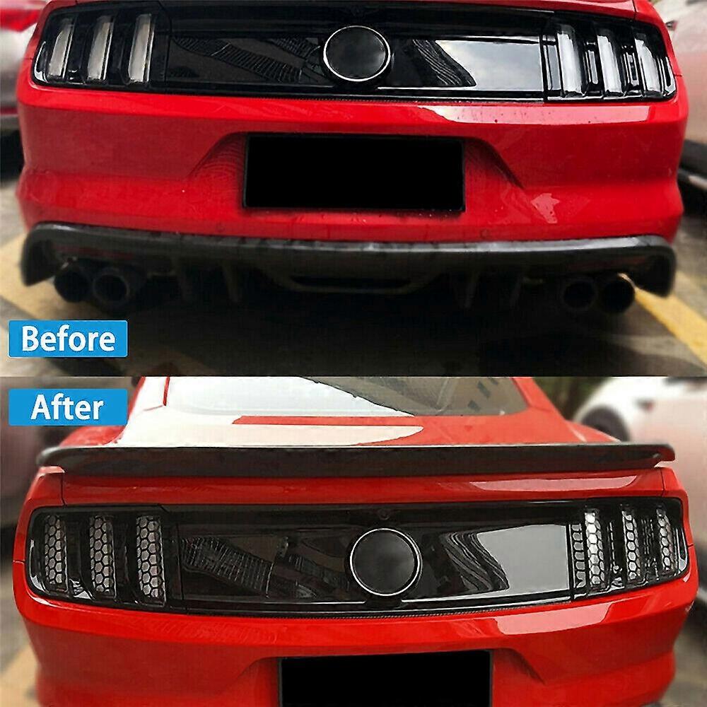Car Rear Tail Light Lamp Stickers Honeycomb Type Decal Carbon Fiber ...