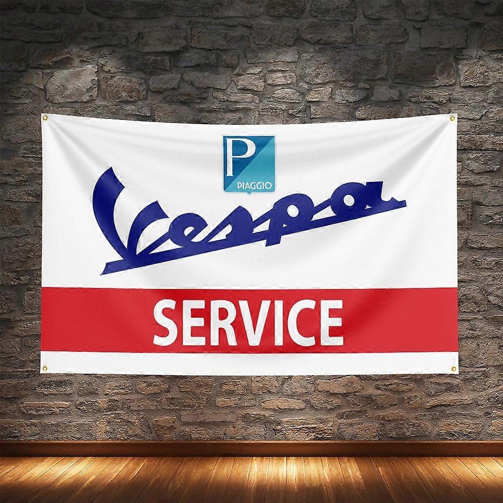 Vespa Service Moto Flag Polyester Digital Printing Italian Motorcycle ...