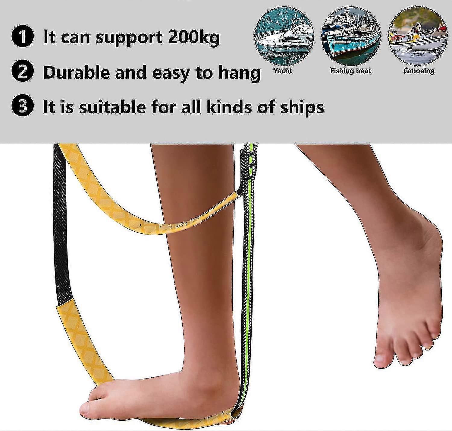 Boat Rope Ladder, Portable Boat Rope Ladder Extension Fishing Rope ...
