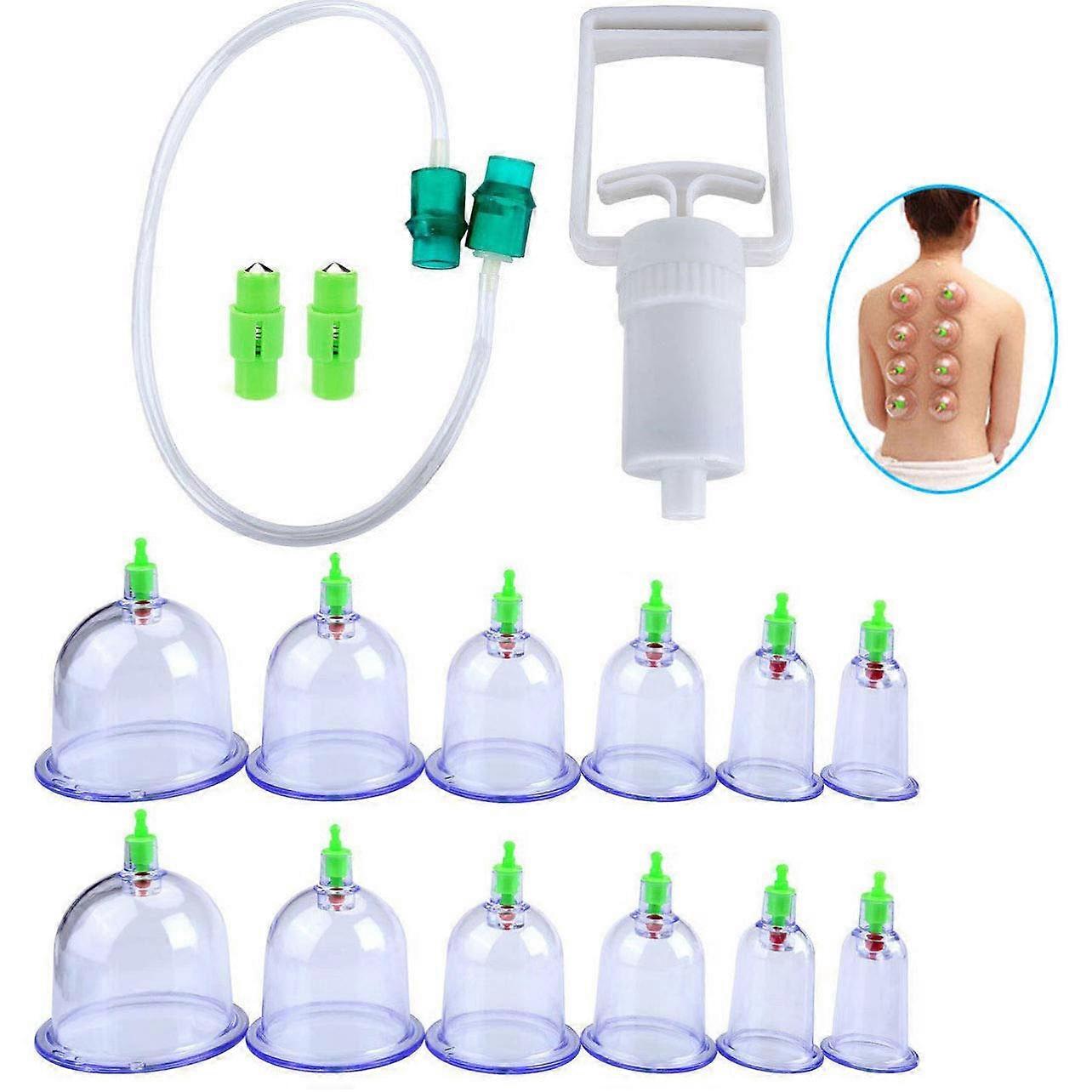 12 Cups Cupping Therapy Sets for Health Care, Chinese Massage Cupping ...