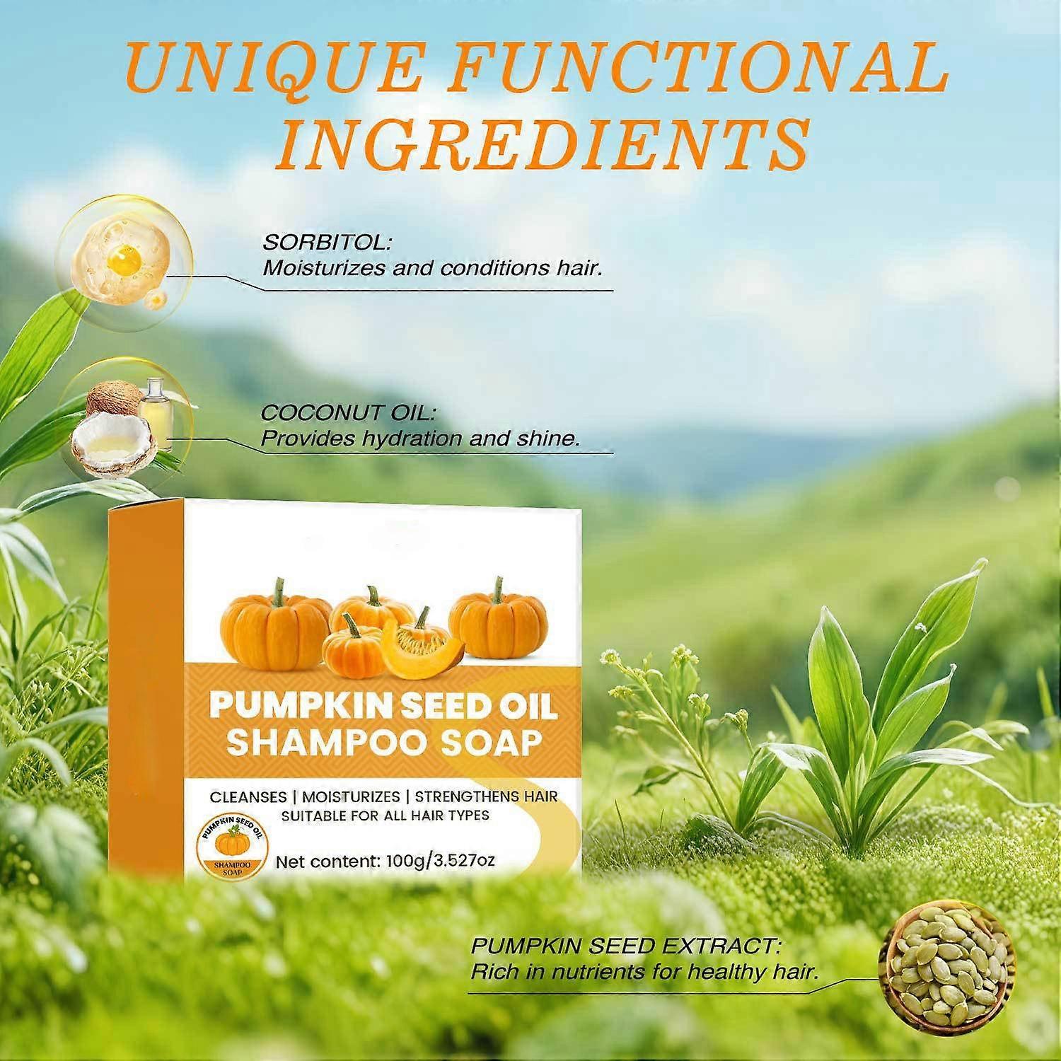 Clean Hair Care To Reduce Hairy Pumpkin Seed Oil Shampoo 100g Flye3124 ...