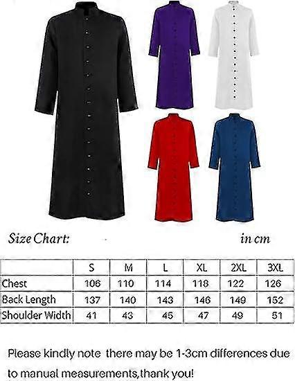 Men's Cassock Robe Church Robe Choir Minister Clergy Pulpit Liturgical ...