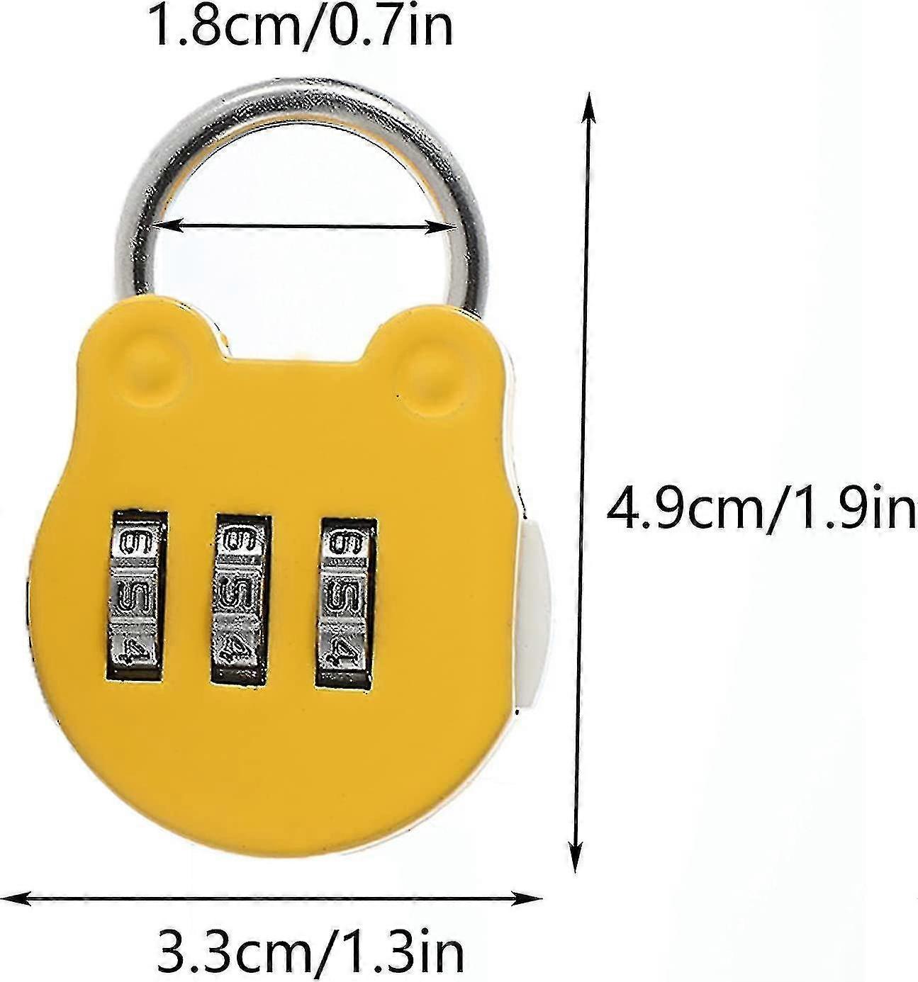 Suitcase Padlock Code Lock 3 Digit Combination Padlocks Mini Resettable ...