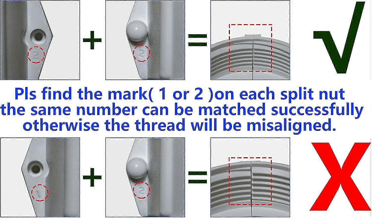 Spa Hot Tub Heater Split Nut Unions With Gasket/o-rings (2 Pack ...