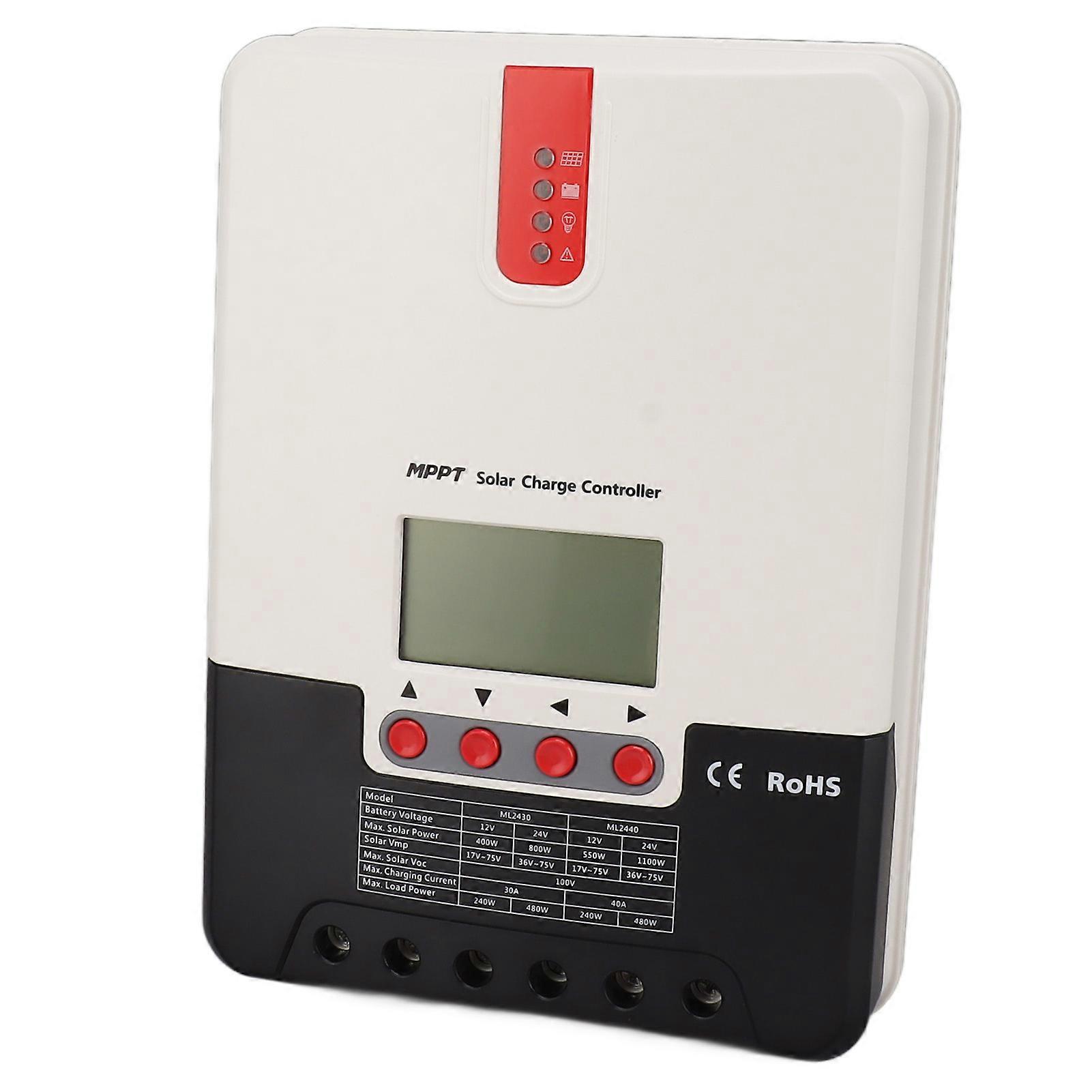 MPPT Solar Controller 30A 12V 24V Parameter Adjustable LCD Display MPPT ...
