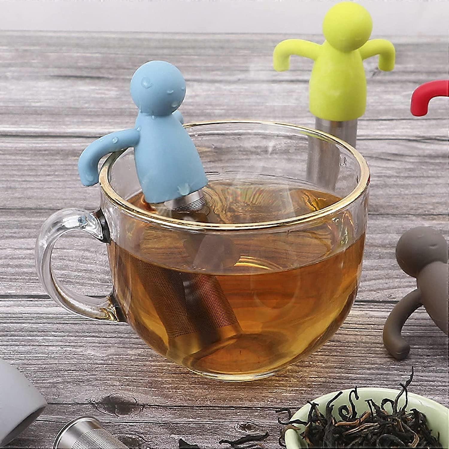 2 Pieces Stainless Steel Silicone Tea Infuser, Hanging Tea Filter Tea ...