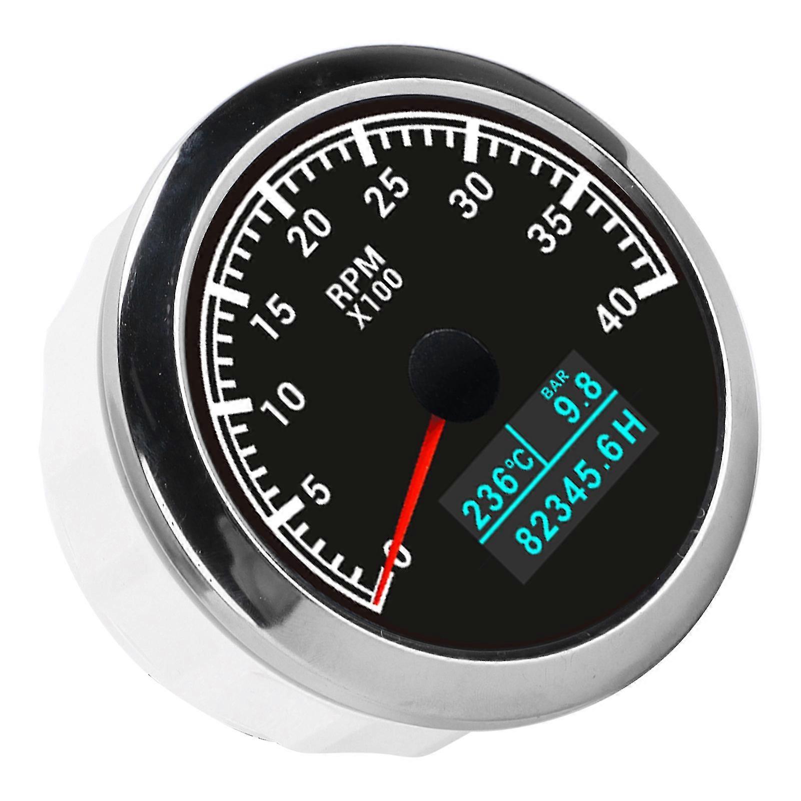 Pointer Tachometer 3 in 1 RPM IP67 Multifunction Water Temp Oil ...