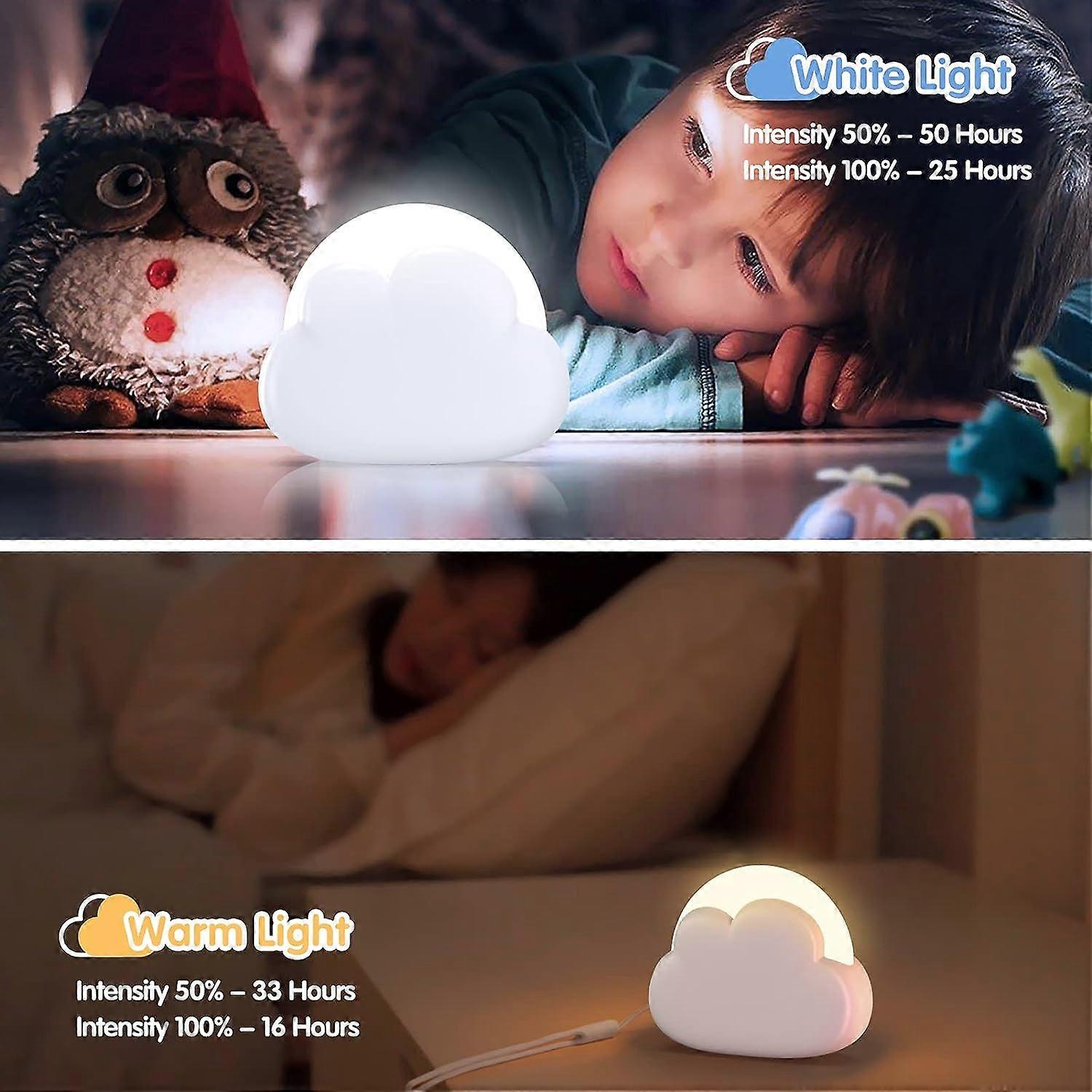 (White) Night Light for Kids, Baby Night Light, Rechargeable LED Night ...
