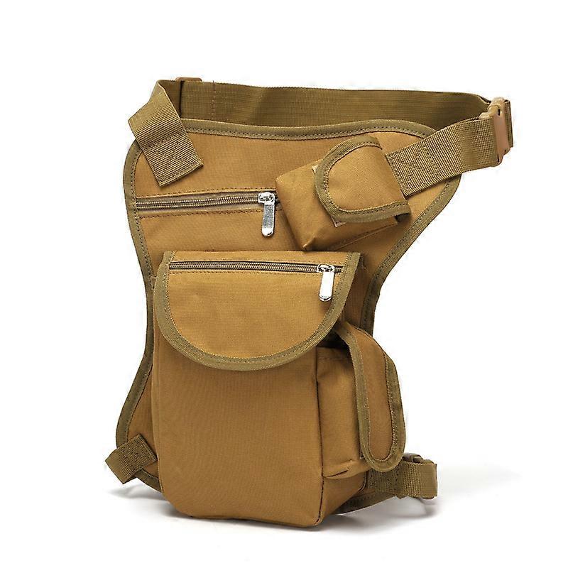 Leg Bag-Brown Motorcycle Waist Bag Men Women Multi Pockets Leg Bag ...