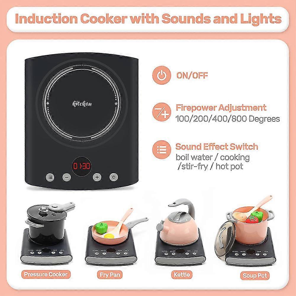 31pcs Pretend Play Kitchen Accessories Set, Kids Cooking Toys Set ...