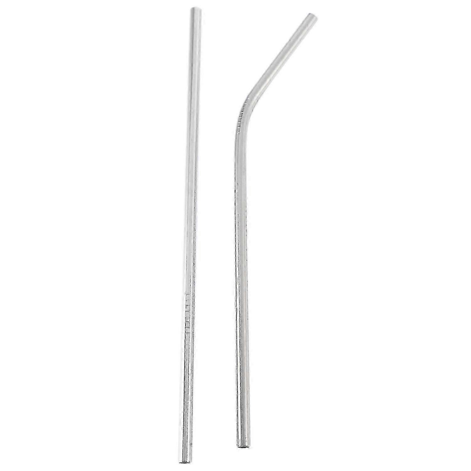 100pc Reusable 304 Stainless Steel Curved Metal Straws 215x6mm Eco ...