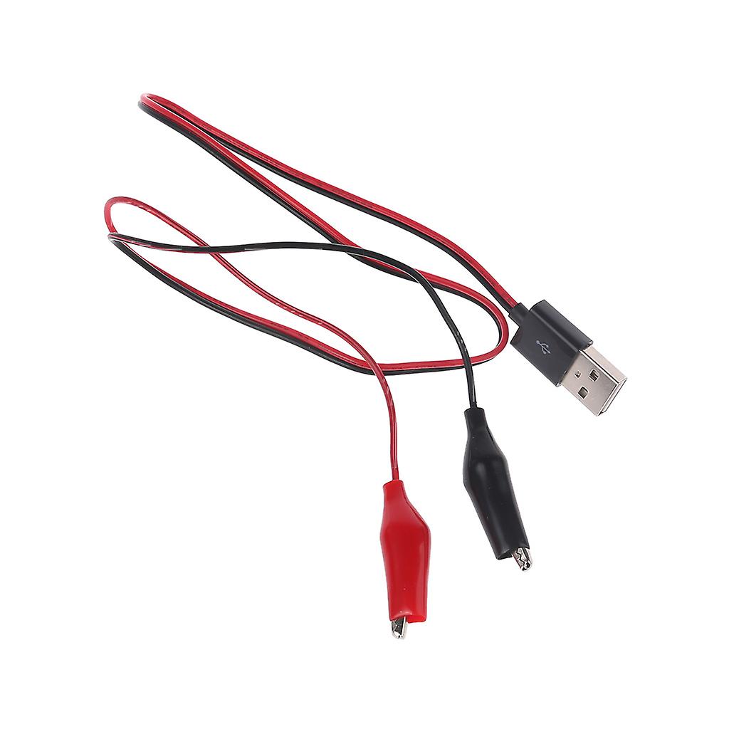 Test Clips Clamp To Usb Male Connector Power Supply Adapter Wire Red ...