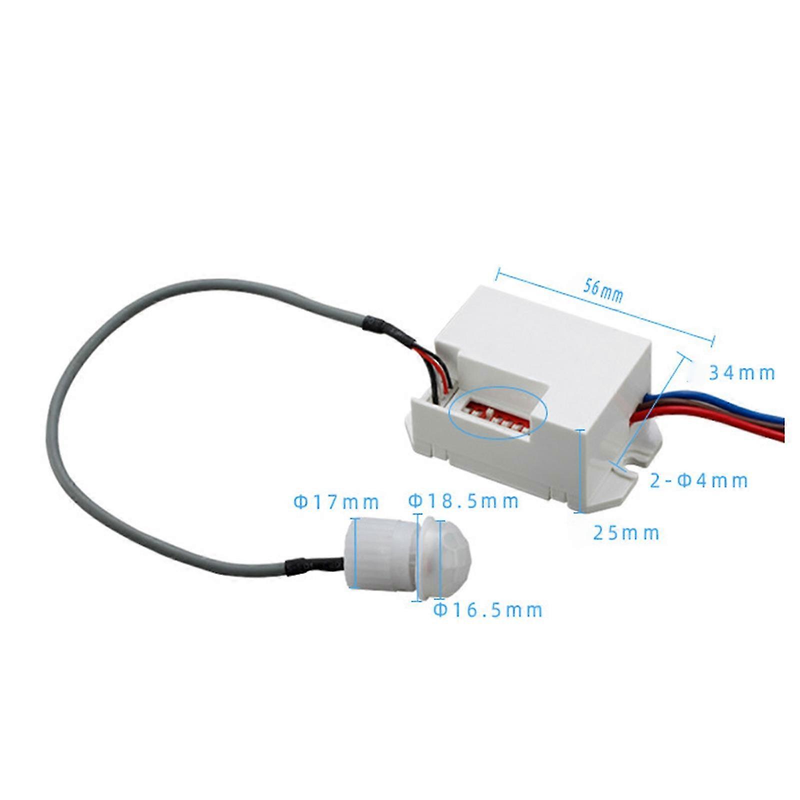 Motion Sensor Detector 230V AC Max 800W Installation Movement Detection ...