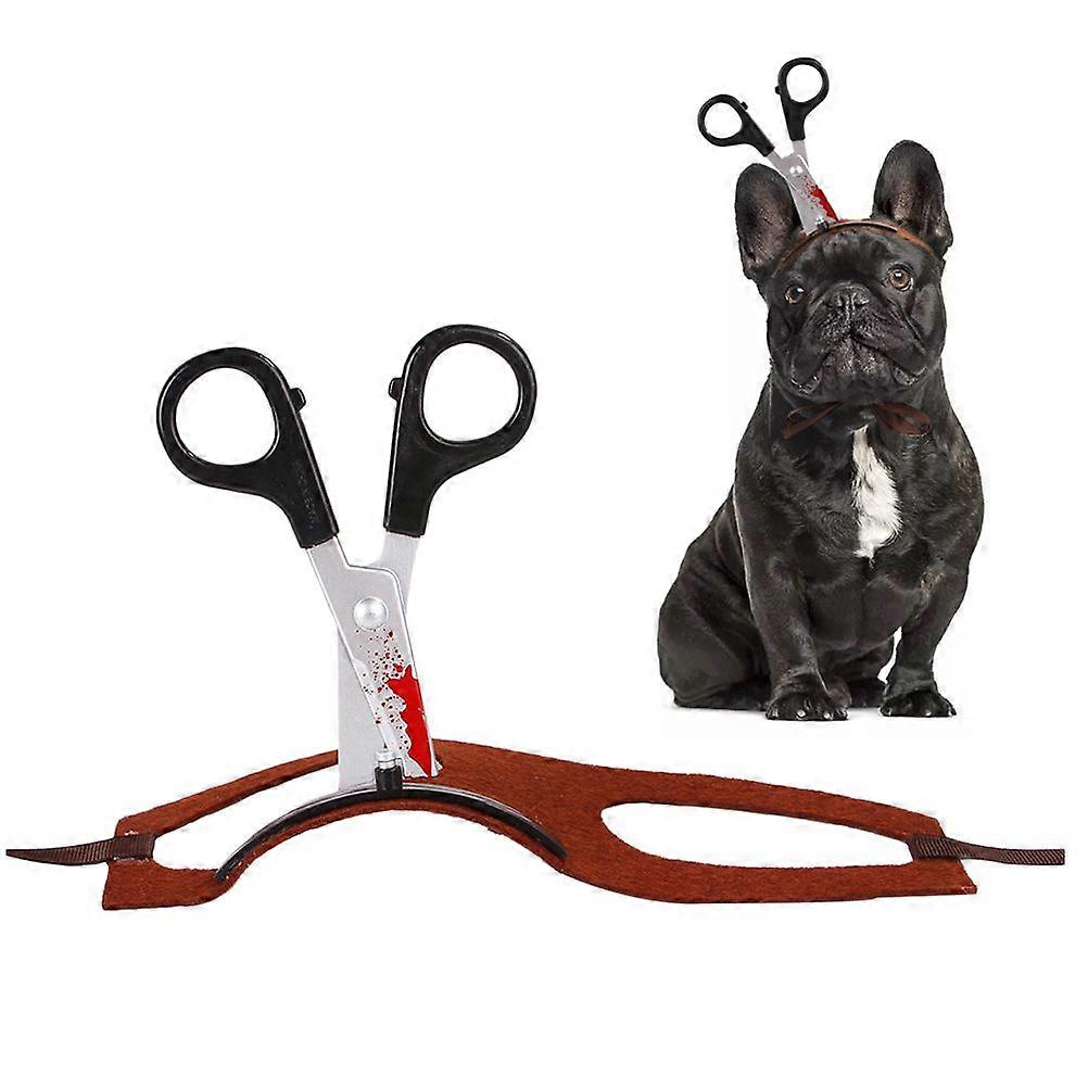 Artificial Scissors Headdress Funny Pet Halloween Party Hat Cosplay ...
