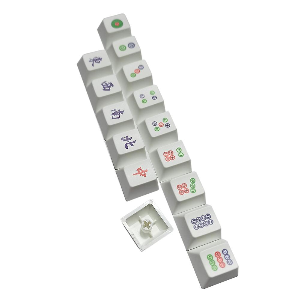 15pcs/set Mahjong Keycap Dye Sublimation Keycap Mechanics Keyboard Key ...