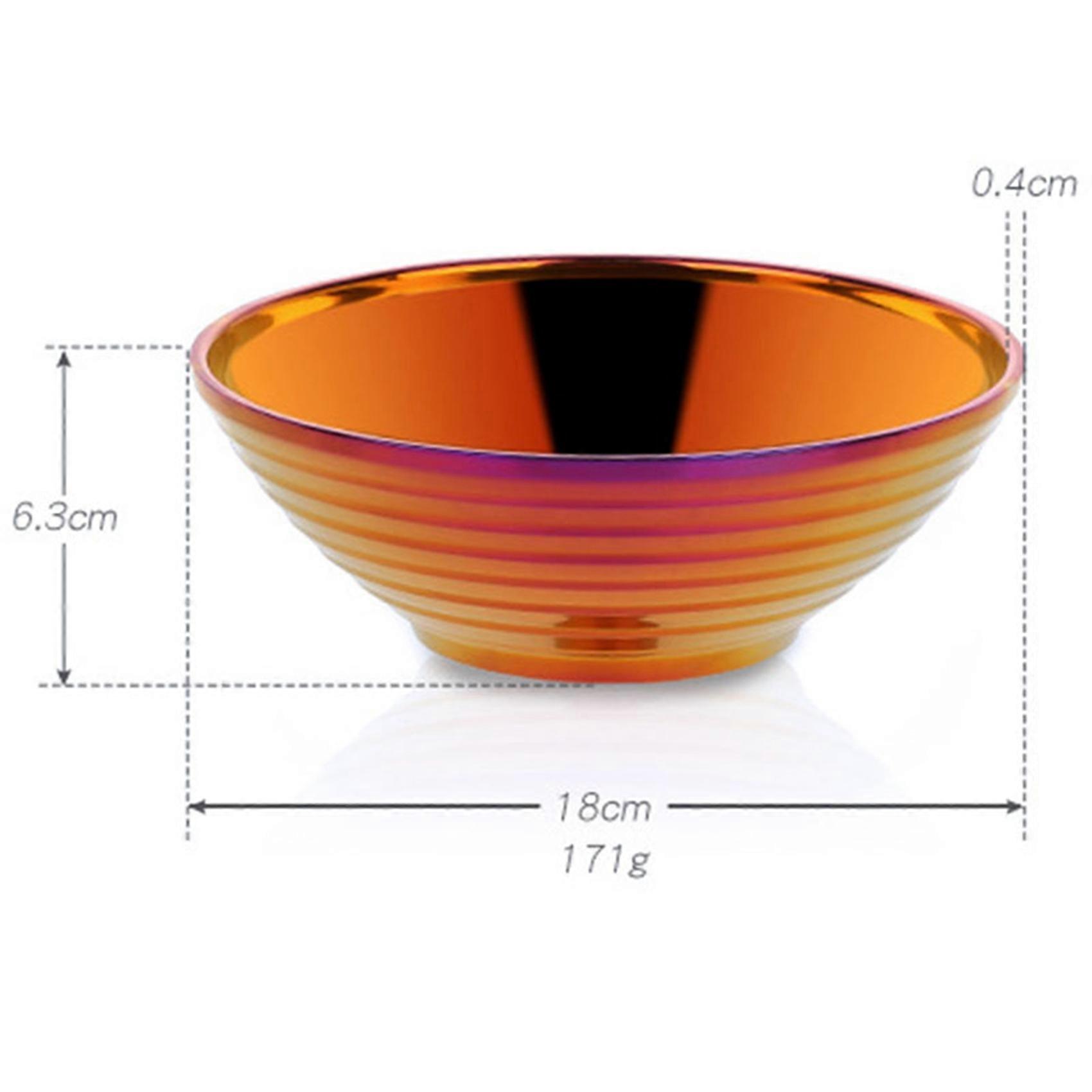 2X Round Noodle Food Bowl Double Layer Anti-Scalding Tableware for Hot ...