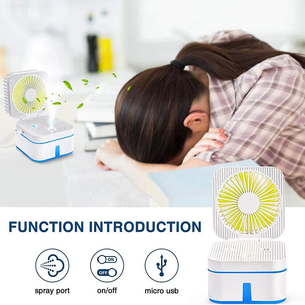 Ultrasonic Cool Mist Humidifier With Fan,desktop Air Misting Fan,white ...