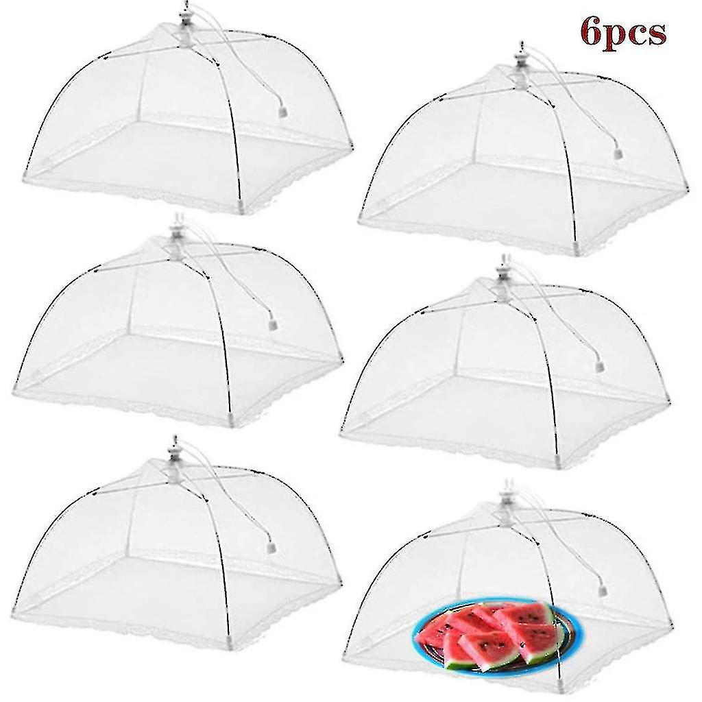 6x Fly Screen Fruit Net Fly Hood Dining Screen Food Protective Hood ...