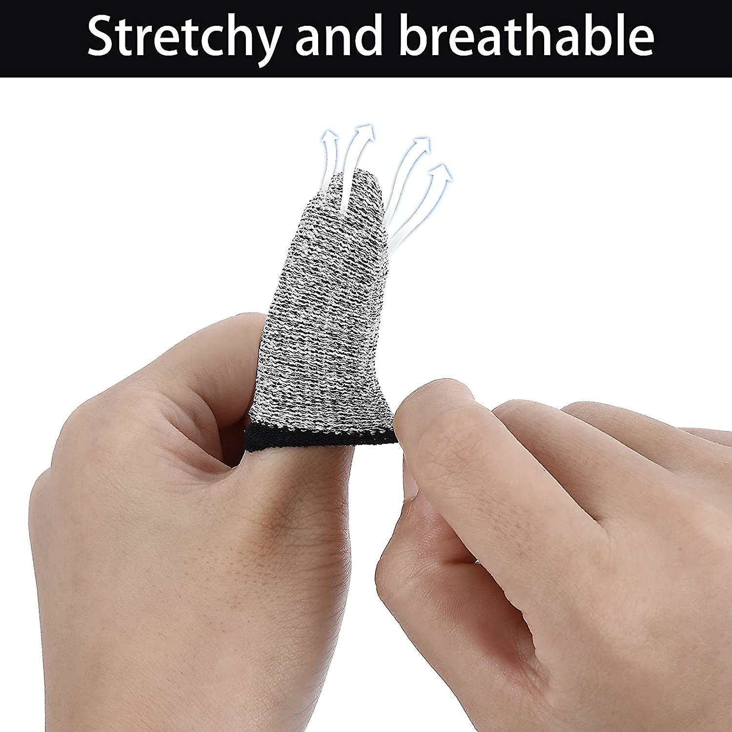 Finger Cots Cut Resistant Protection, 10 Pieces Reusable Finger Thumb ...