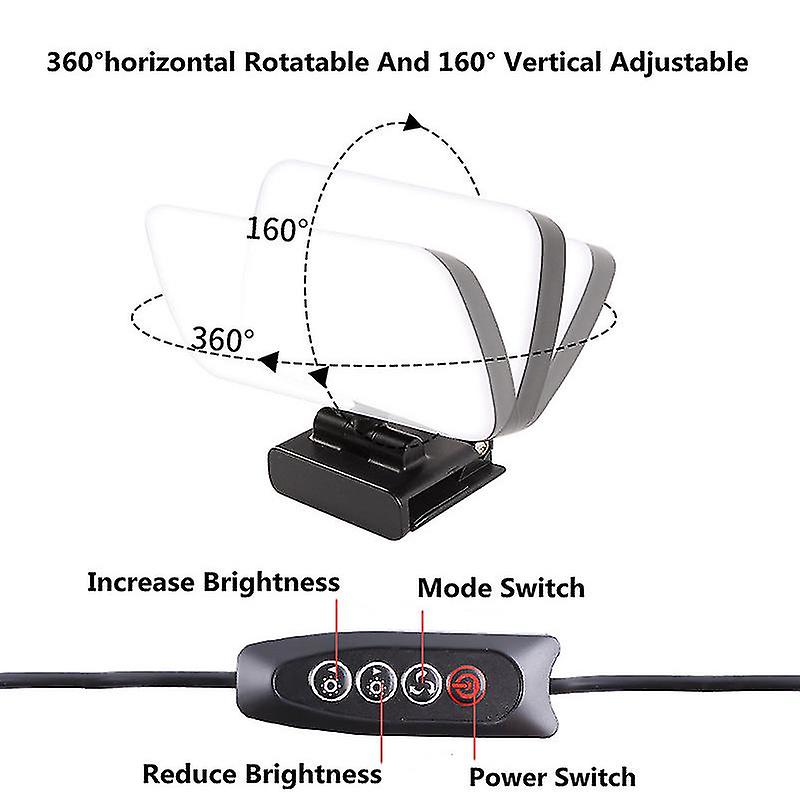 Mini Video Light Conference Live Broadcast Kit Webcam Vlog Photography ...