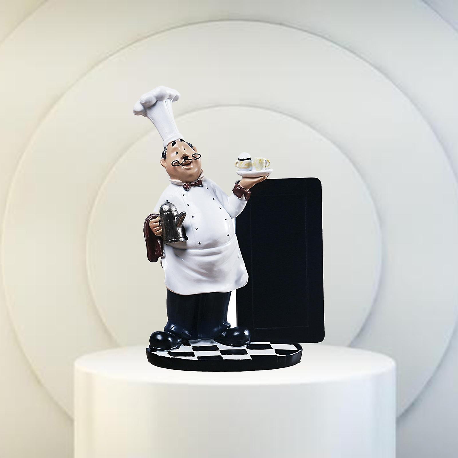 Resin Chef Figurine for Kitchen Tabletop Decoration Cook Coffee ...