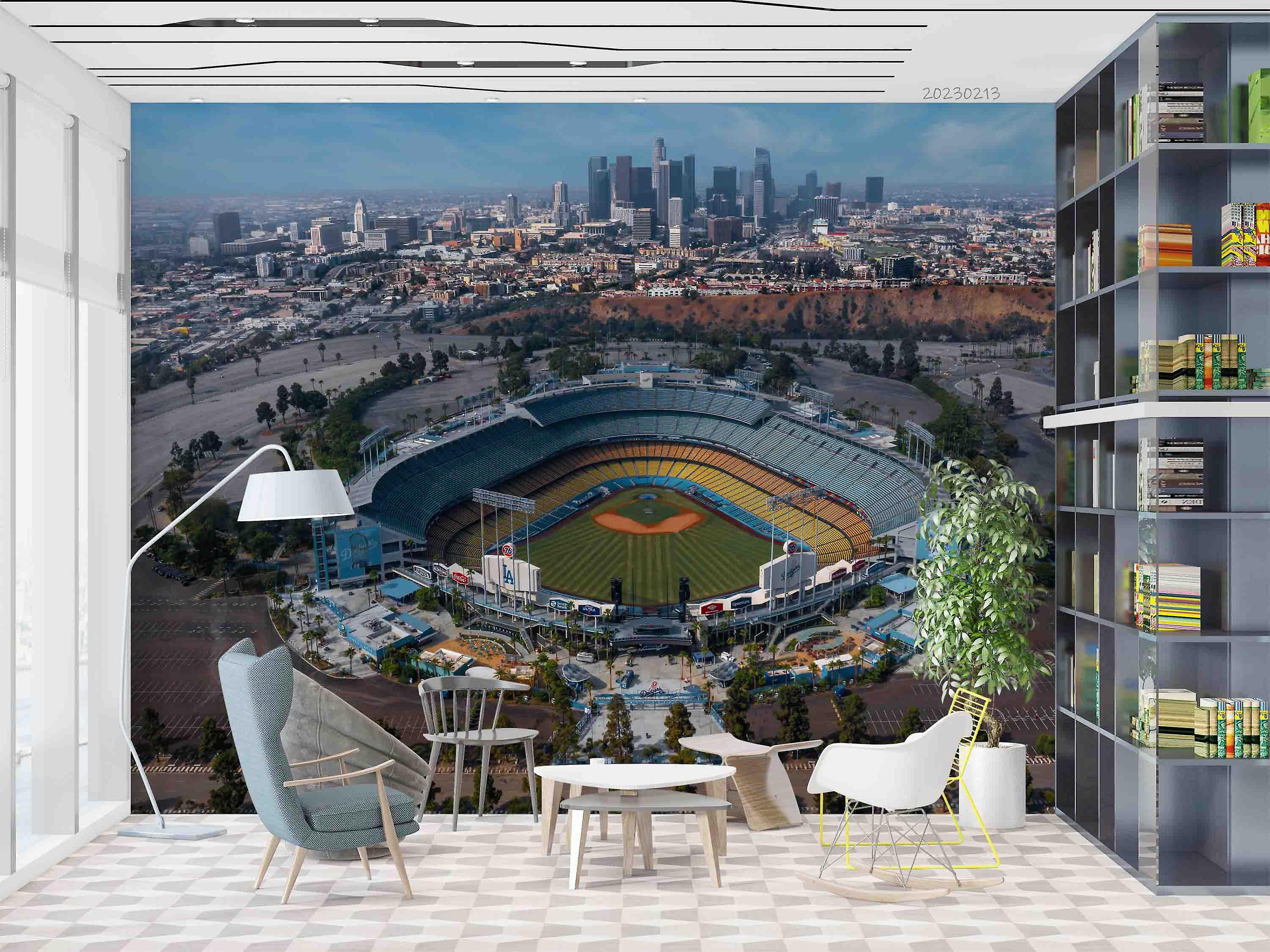 3D Los Angeles Dodgers Stadium Wall Mural Wallpaper Gd 1490 | Fruugo US