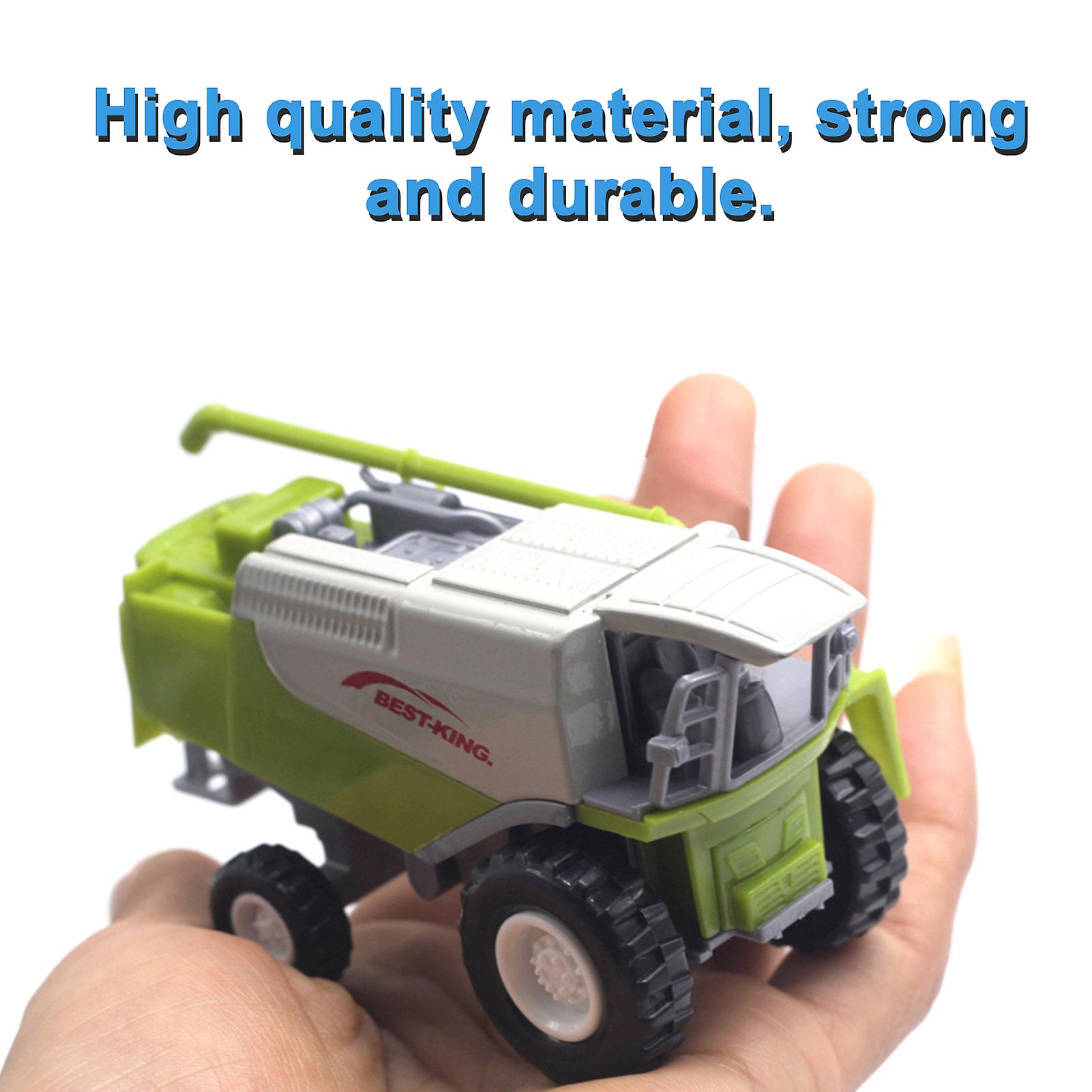 4Pcs/Set 1:55 Farm Tractor Toy with Rear Carrier Bucket Movable Joints ...