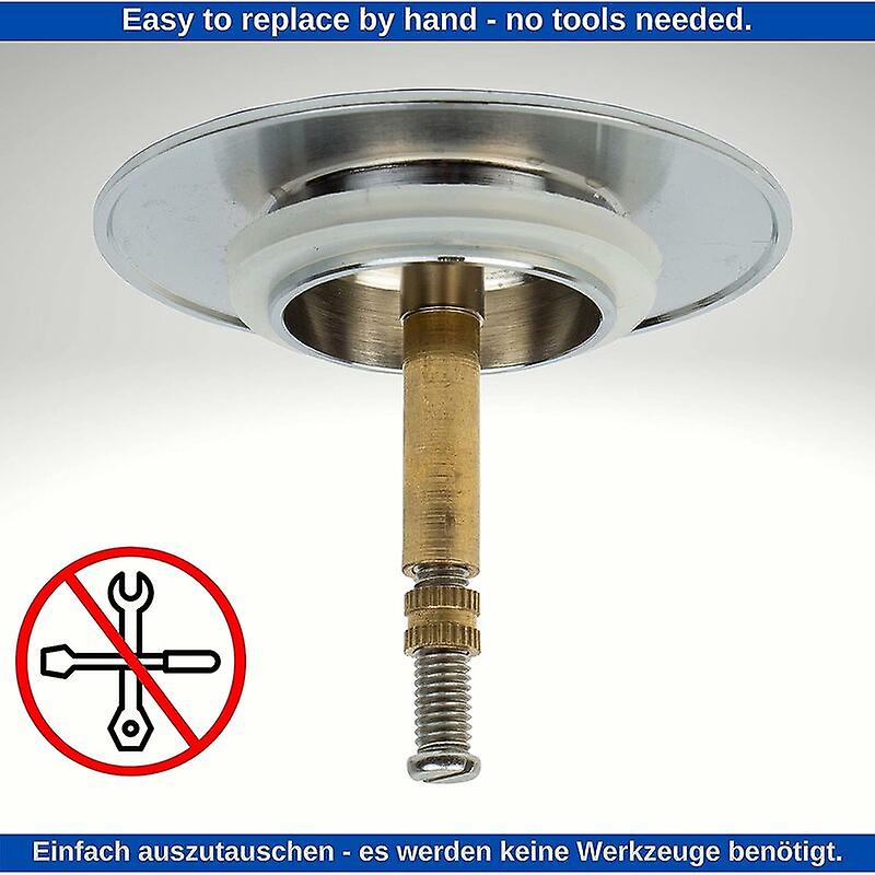 Bath Stopper 70 mm, with Double Seal, Height Adjustable, Universal Bath ...